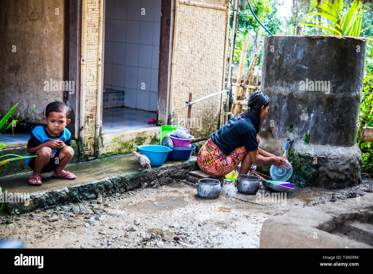 The Sasak Village Ende in Lombok, Indonesia, Asia Stock Photo - Alamy