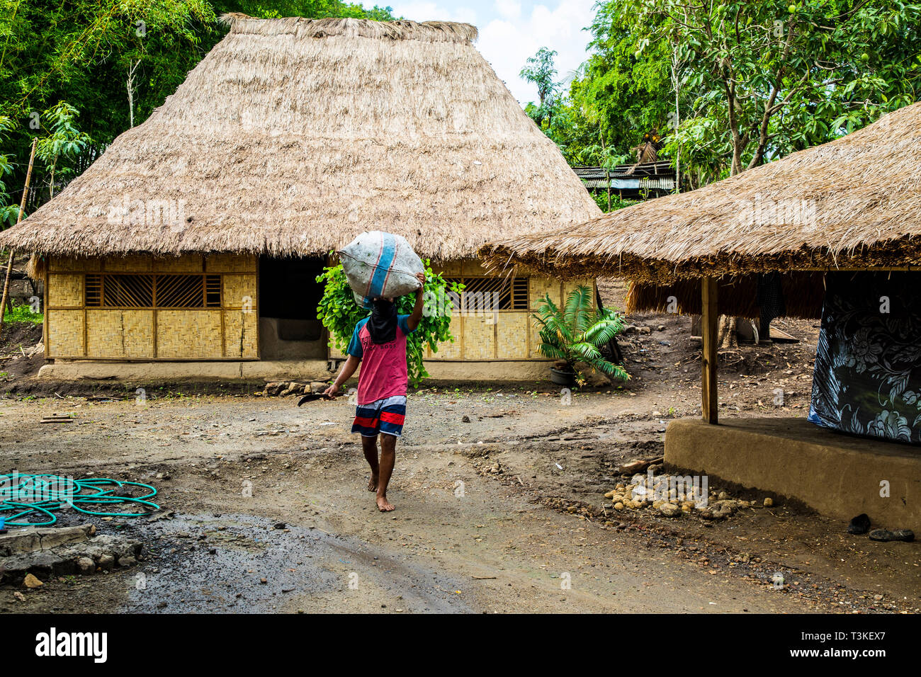 The Sasak Village Ende in Lombok, Indonesia, Asia Stock Photo - Alamy