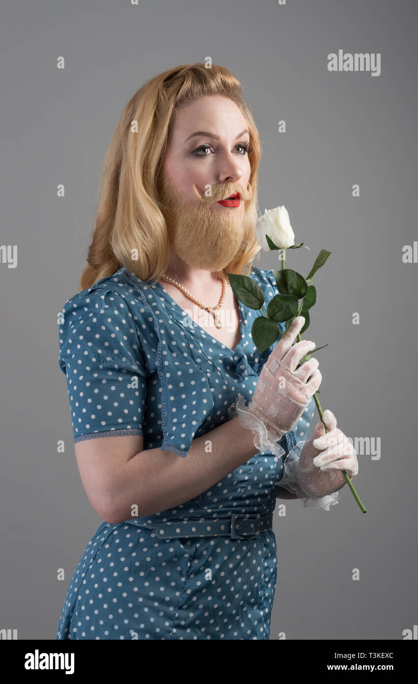 Bearded lady woman hi-res stock photography and images - Alamy