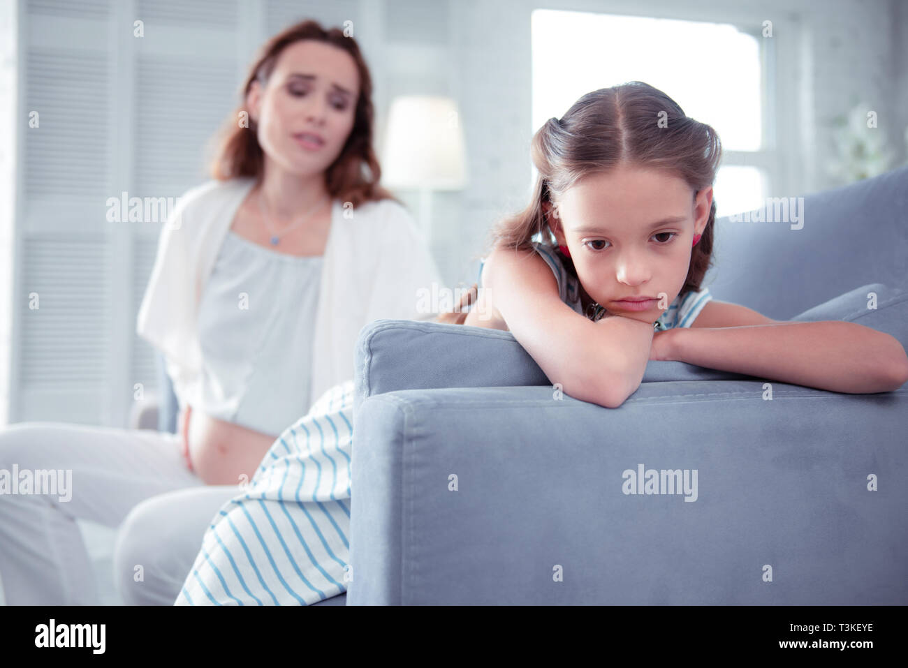 Daughter feeling jealous after thinking about future little brother ...