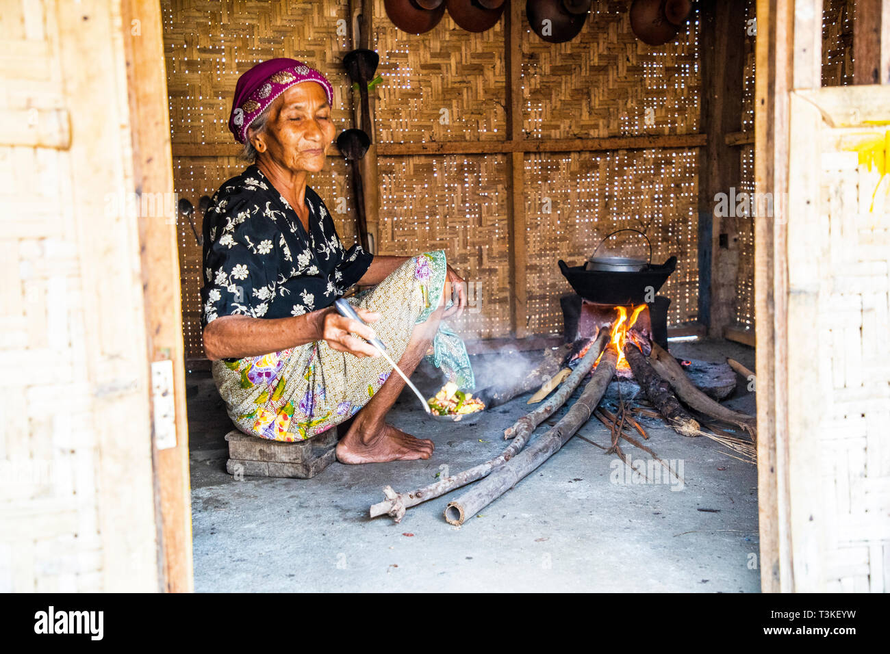 The Sasak Village Ende in Lombok, Indonesia, Asia Stock Photo - Alamy