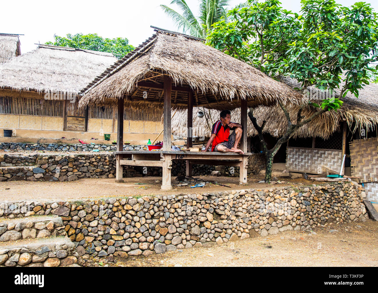 The Sasak Village Ende in Lombok, Indonesia, Asia Stock Photo - Alamy