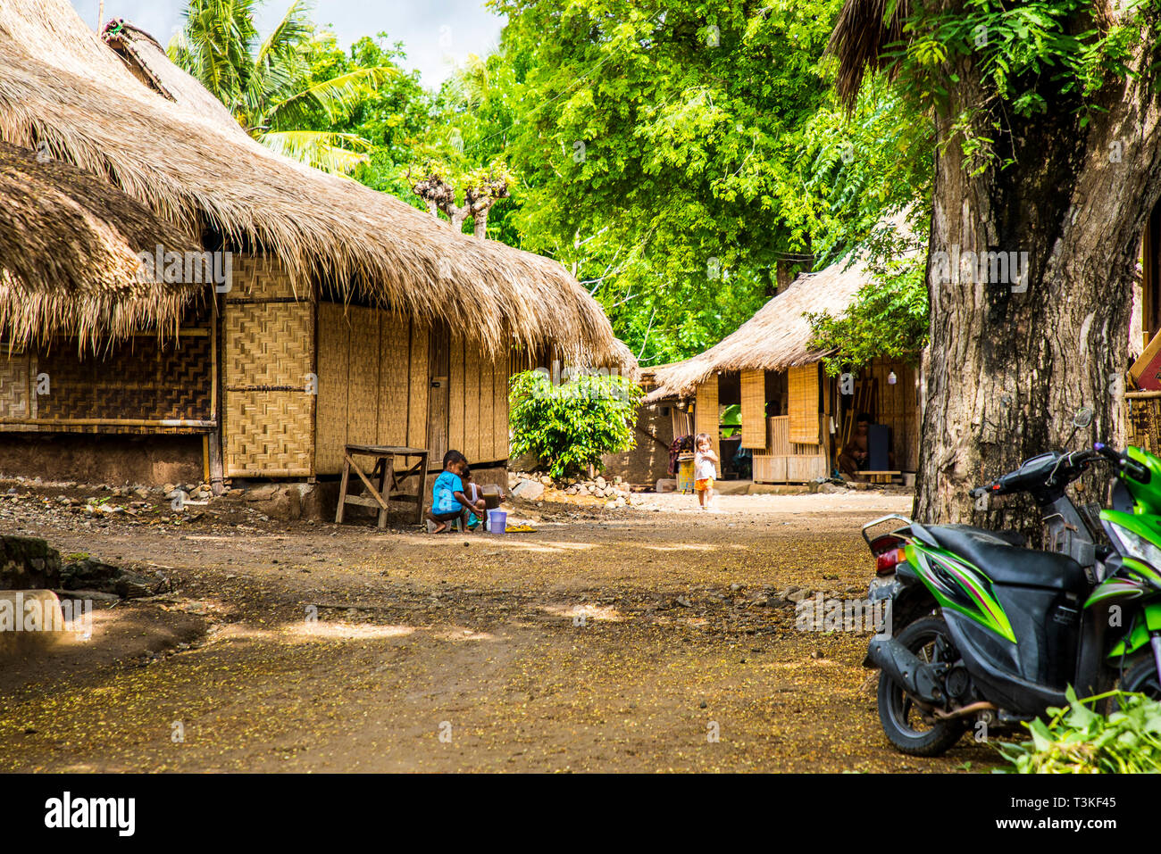 The Sasak Village Ende in Lombok, Indonesia, Asia Stock Photo - Alamy