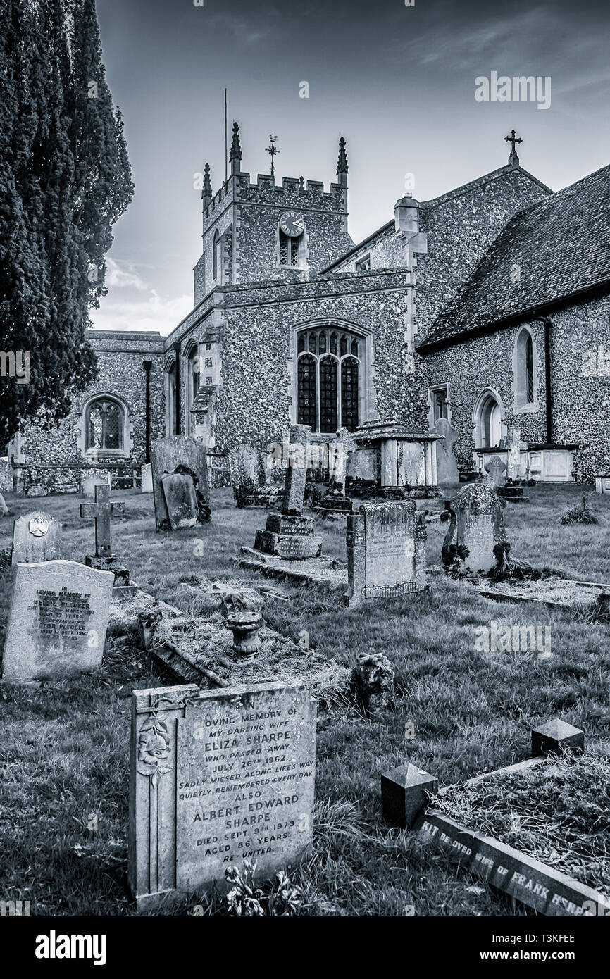 Barkway village church, Hertfordshire Stock Photo - Alamy