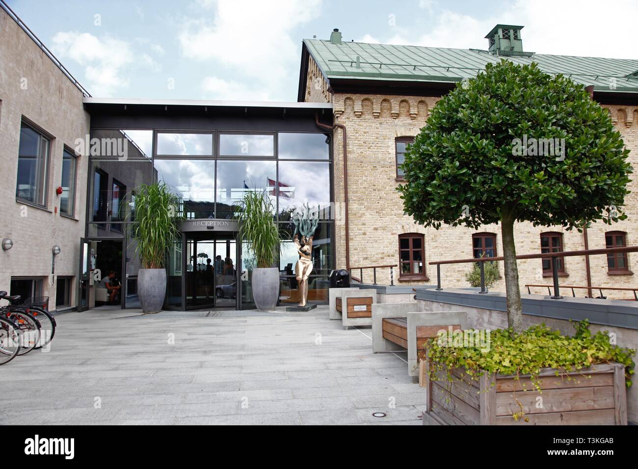 Entrance to Hotel Skansen, Båstad. Photo Jeppe Gustafsson Stock Photo ...