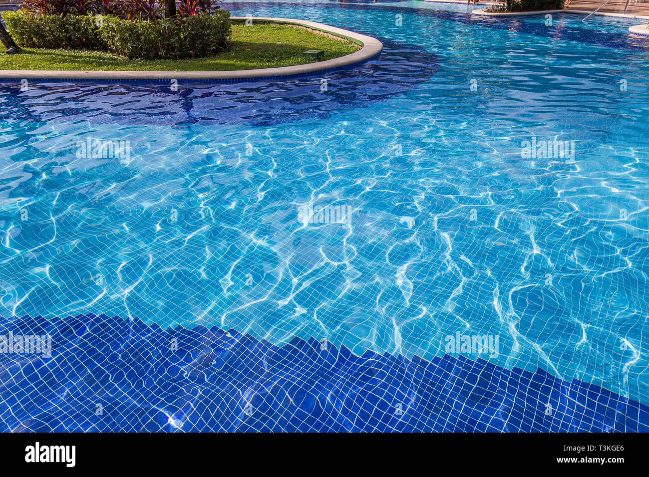 blue Swimming pool in Cancun, Riviera Maya, Mexico Stock Photo - Alamy