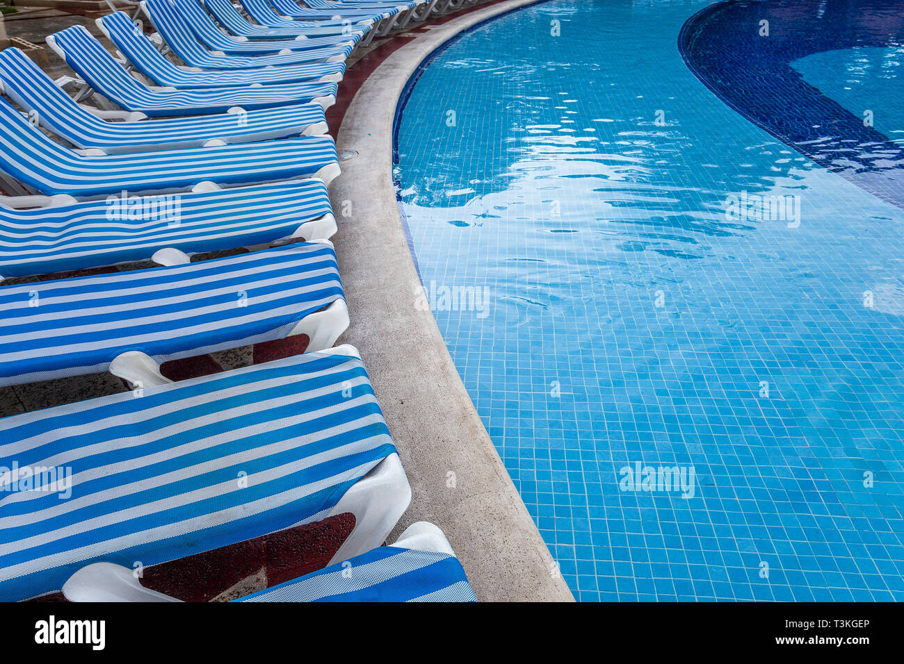 blue Swimming pool in Cancun, Riviera Maya, Mexico Stock Photo - Alamy