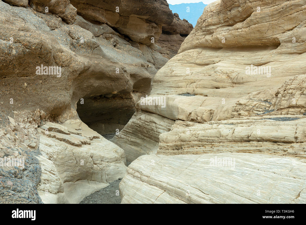 Trail winding through Mosaic Canyon in Death Valley National Park ...