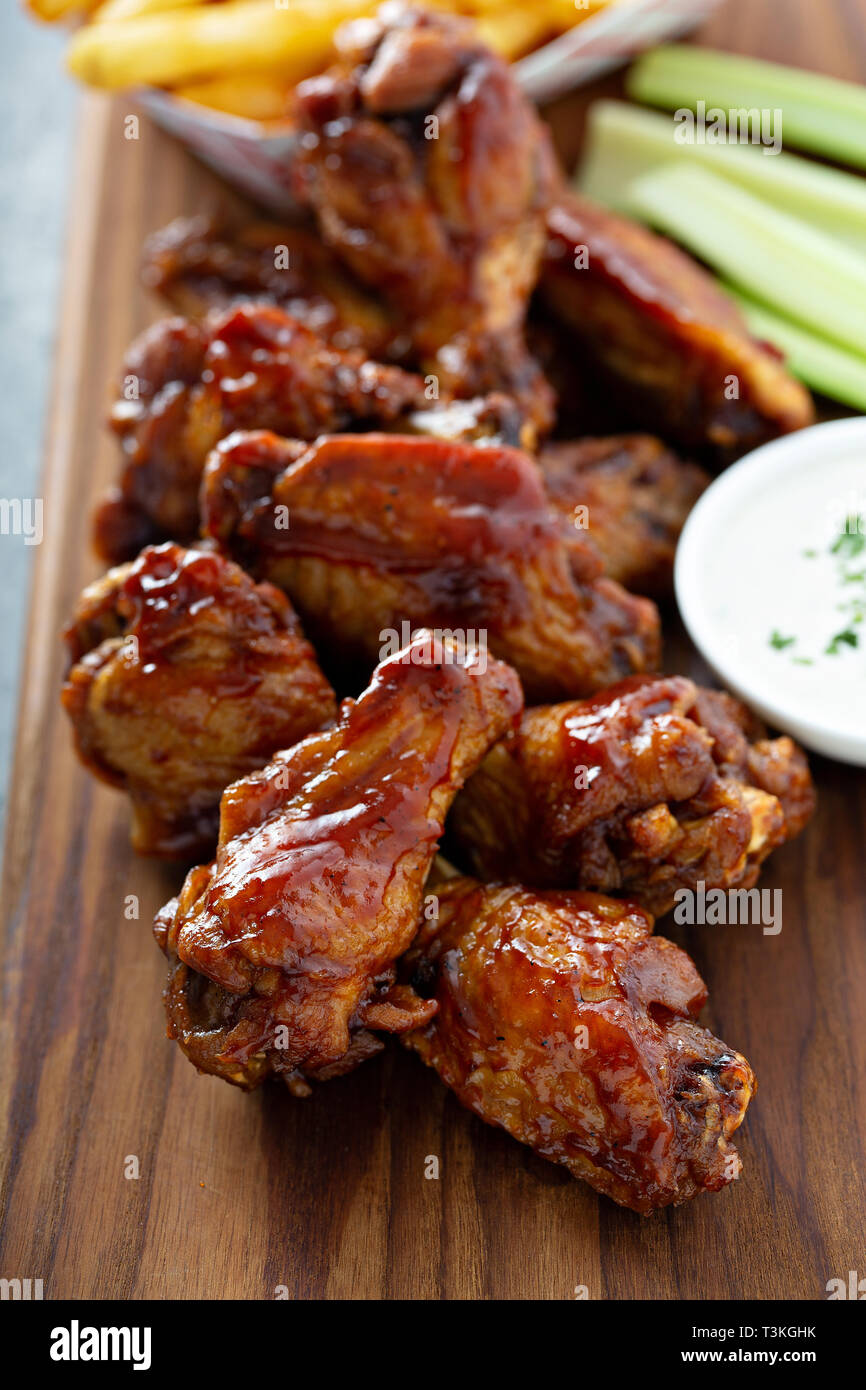 Barbeque chicken wings Stock Photo - Alamy