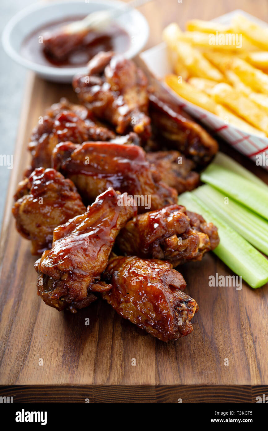 Barbeque chicken wings Stock Photo - Alamy