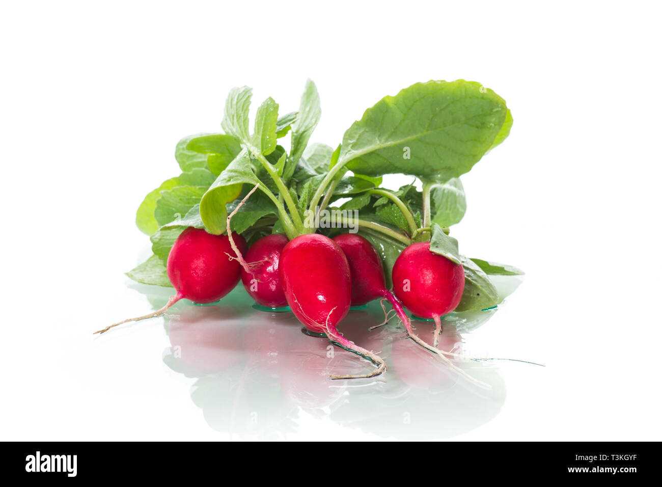 fresh organic red radish isolated on white background Stock Photo - Alamy