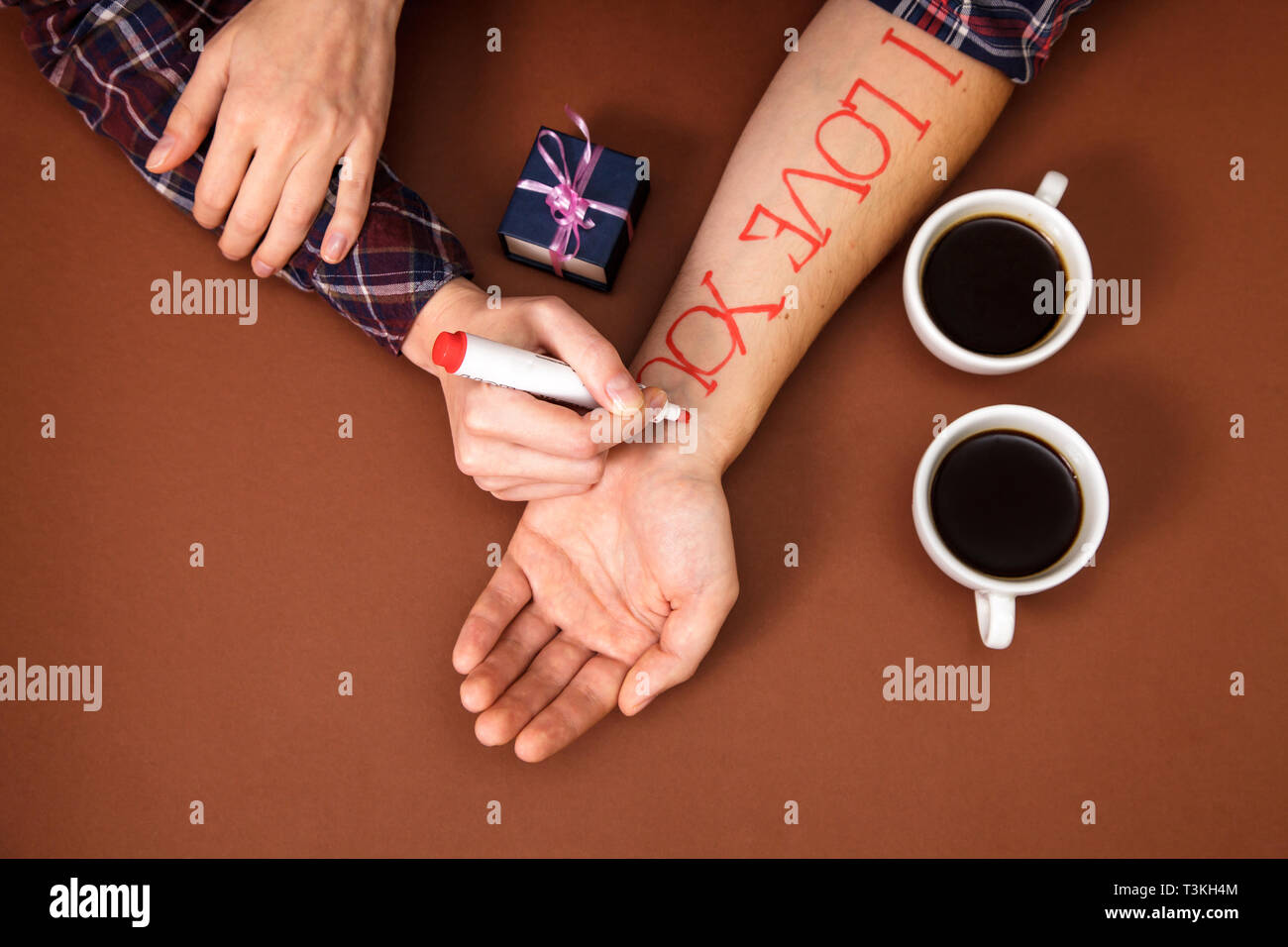 Writing On Hand Love