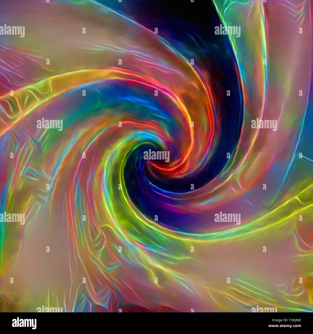 Abstract spiral rotating glow lines hi-res stock photography and images ...