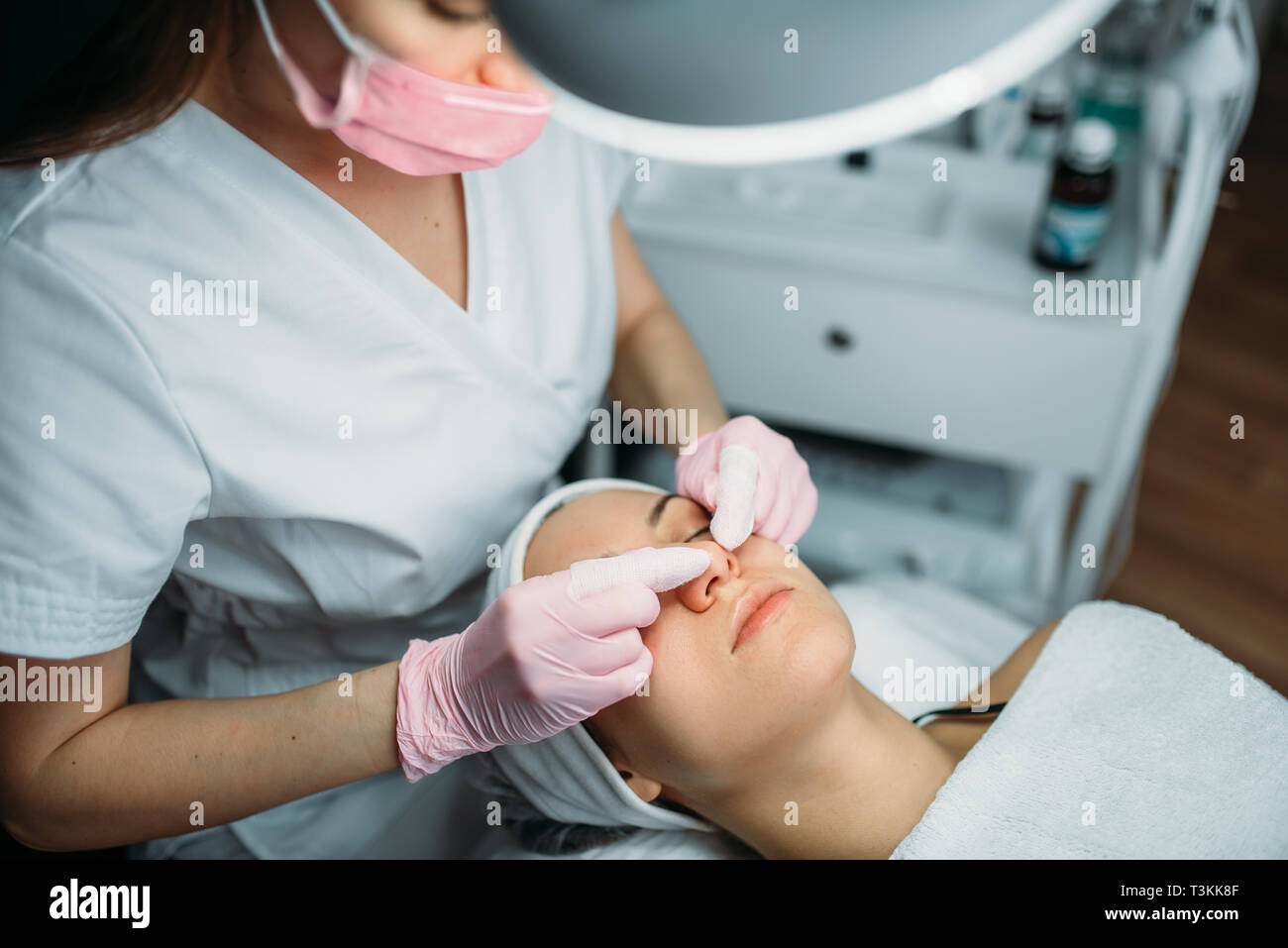Facial skincare in spa salon, health care Stock Photo - Alamy