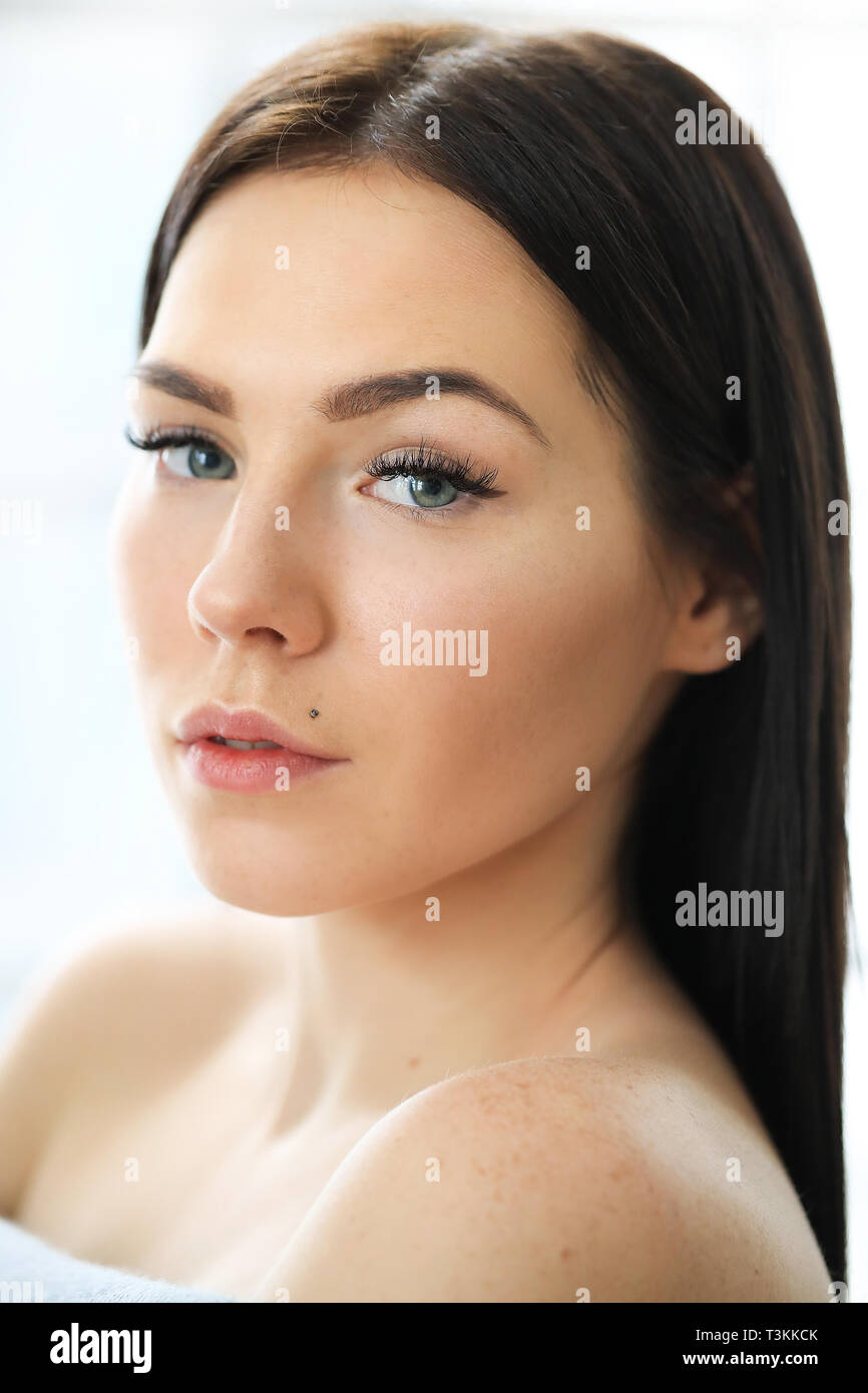 Woman at home Stock Photo - Alamy