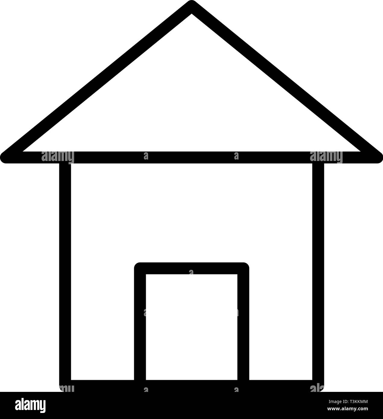 Home Line Black Icon Stock Vector Image & Art - Alamy