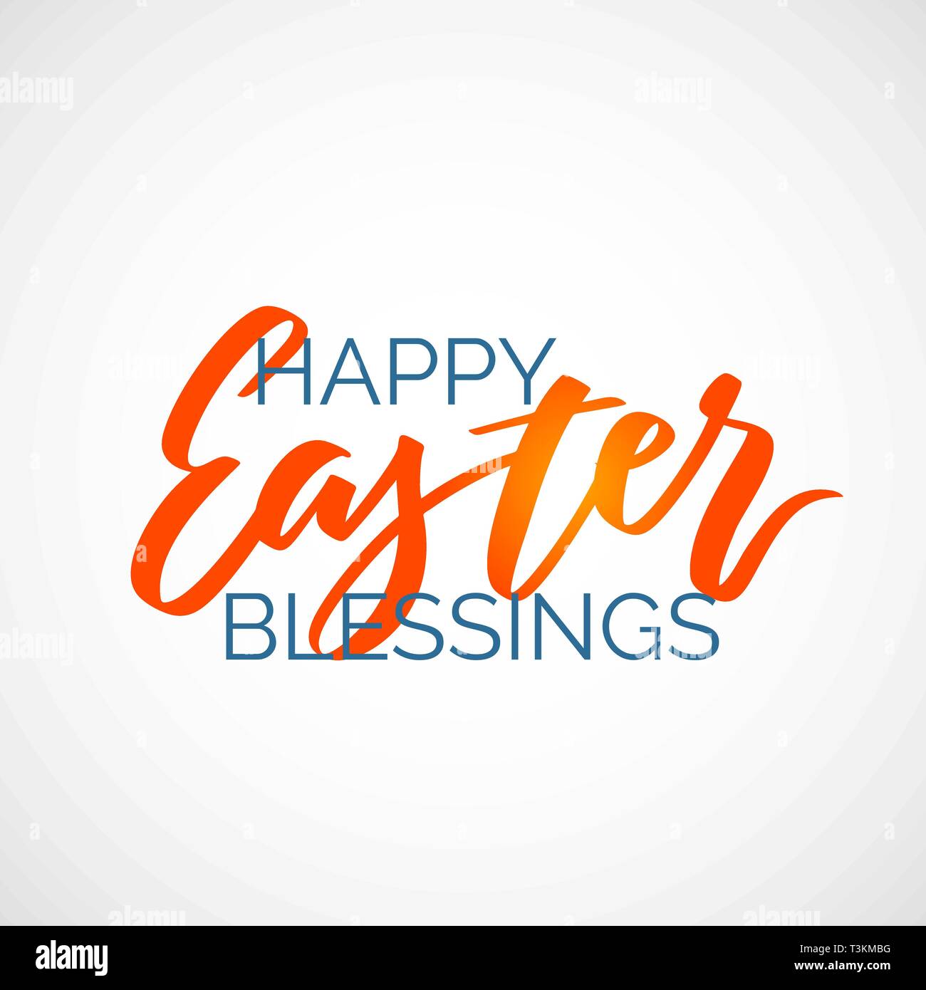 Happy Easter blessings hand drawn modern calligraphy design vector ...