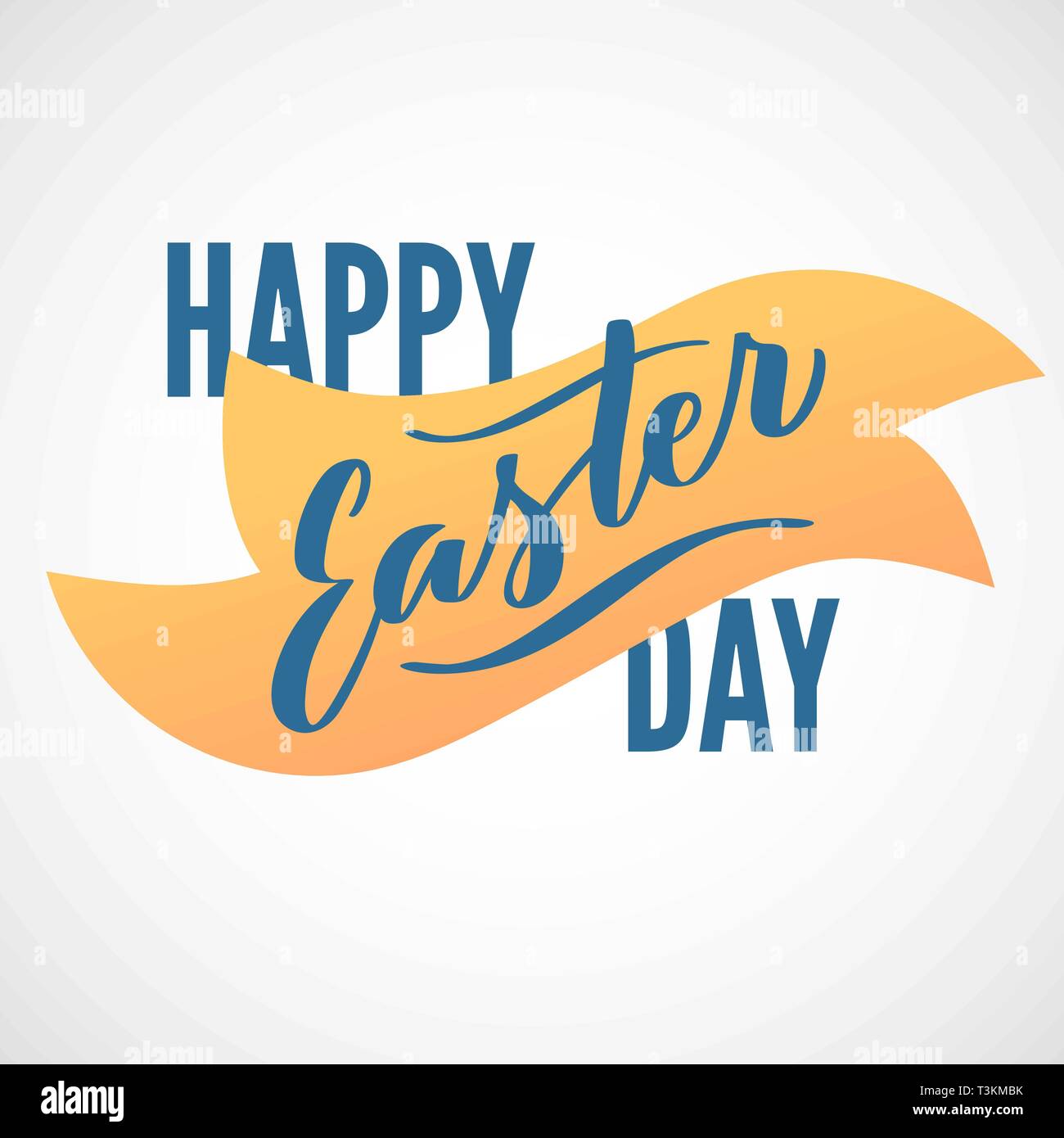 Happy Easter day hand drawn modern calligraphy design vector lettering ...