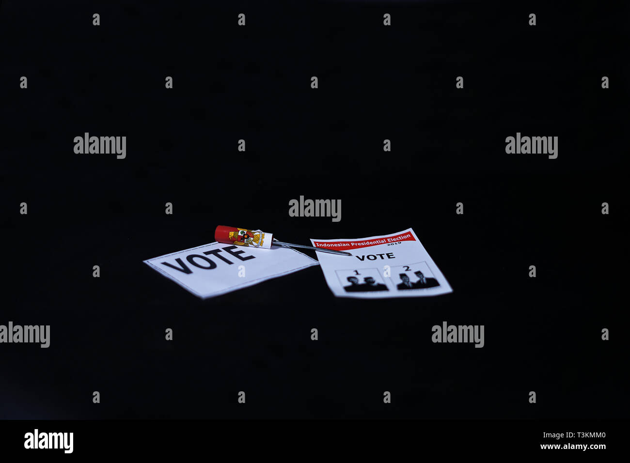 Illustration voting ballot of Indonesian Presidential Election Stock ...