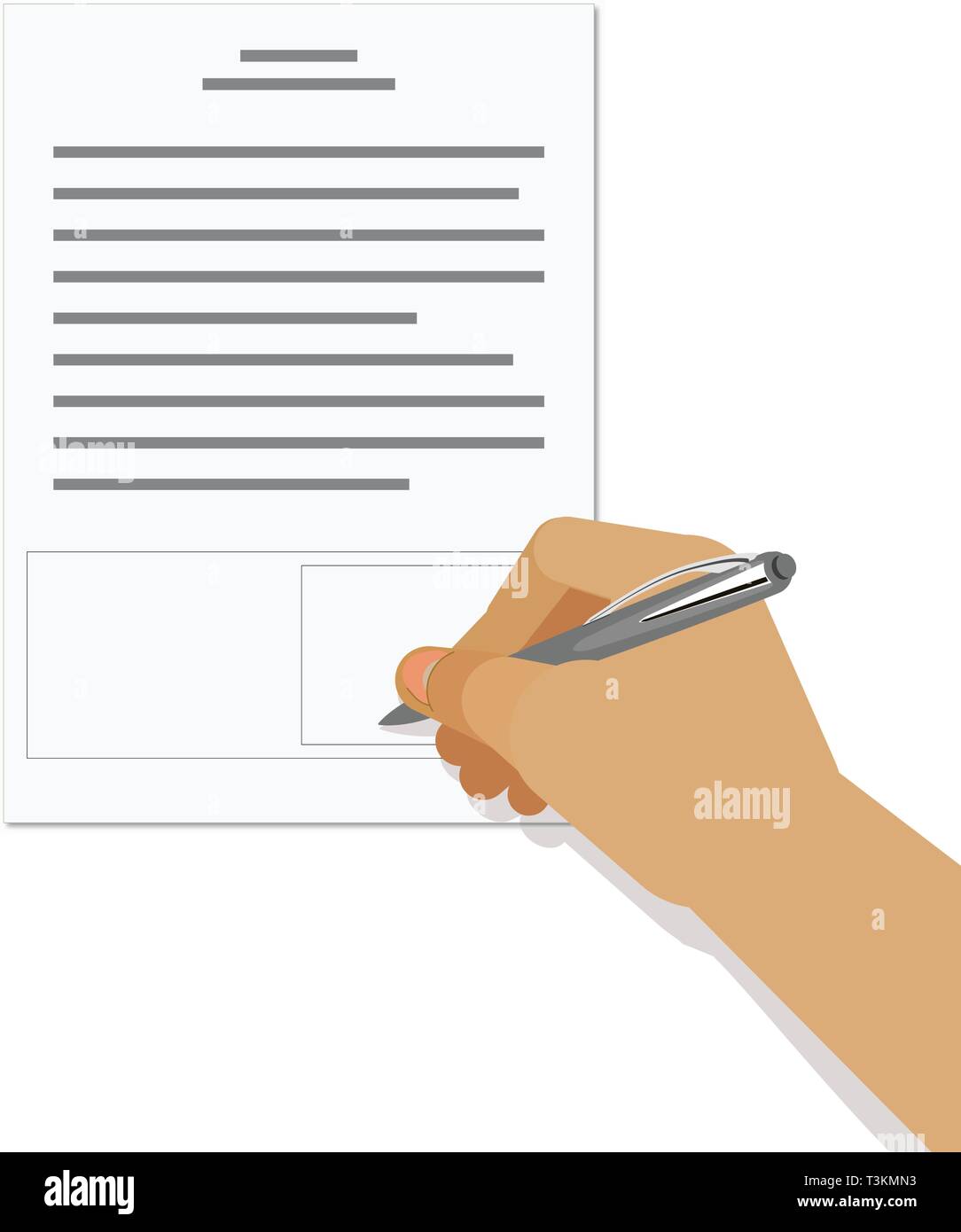 Signed document Stock Vector Images - Alamy