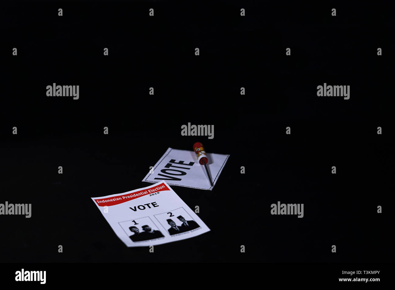 Illustration voting ballot of Indonesian Presidential Election Stock ...