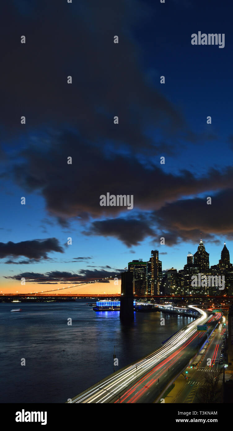 Beautiful sunset sky over manhattan hi-res stock photography and images ...