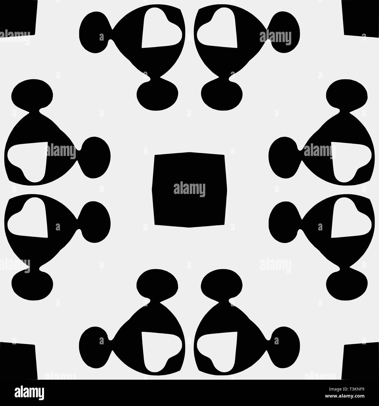 Pattern tile, ornate geometric pattern and two-tone abstract background ...