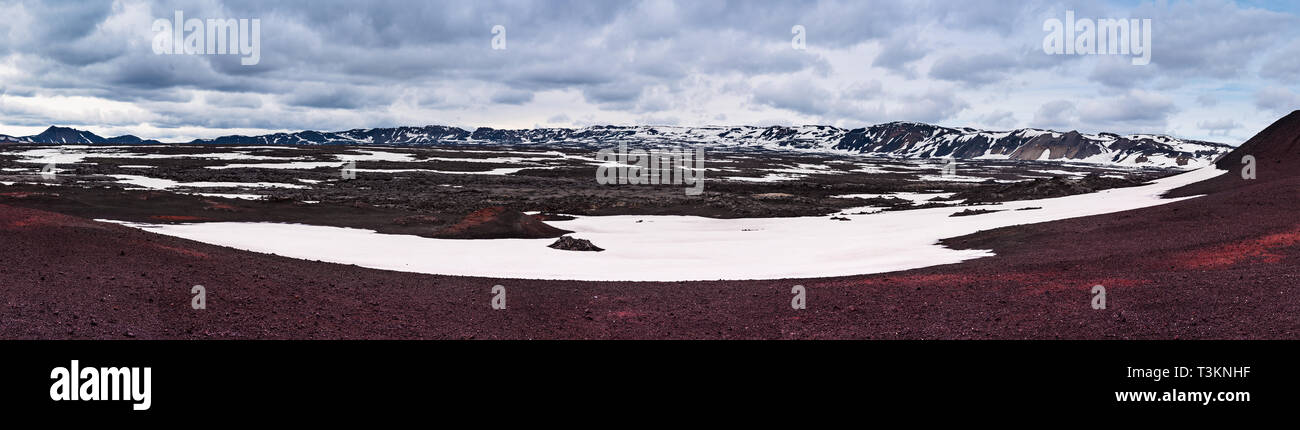 Panoramic view of caldera field Stock Photo - Alamy