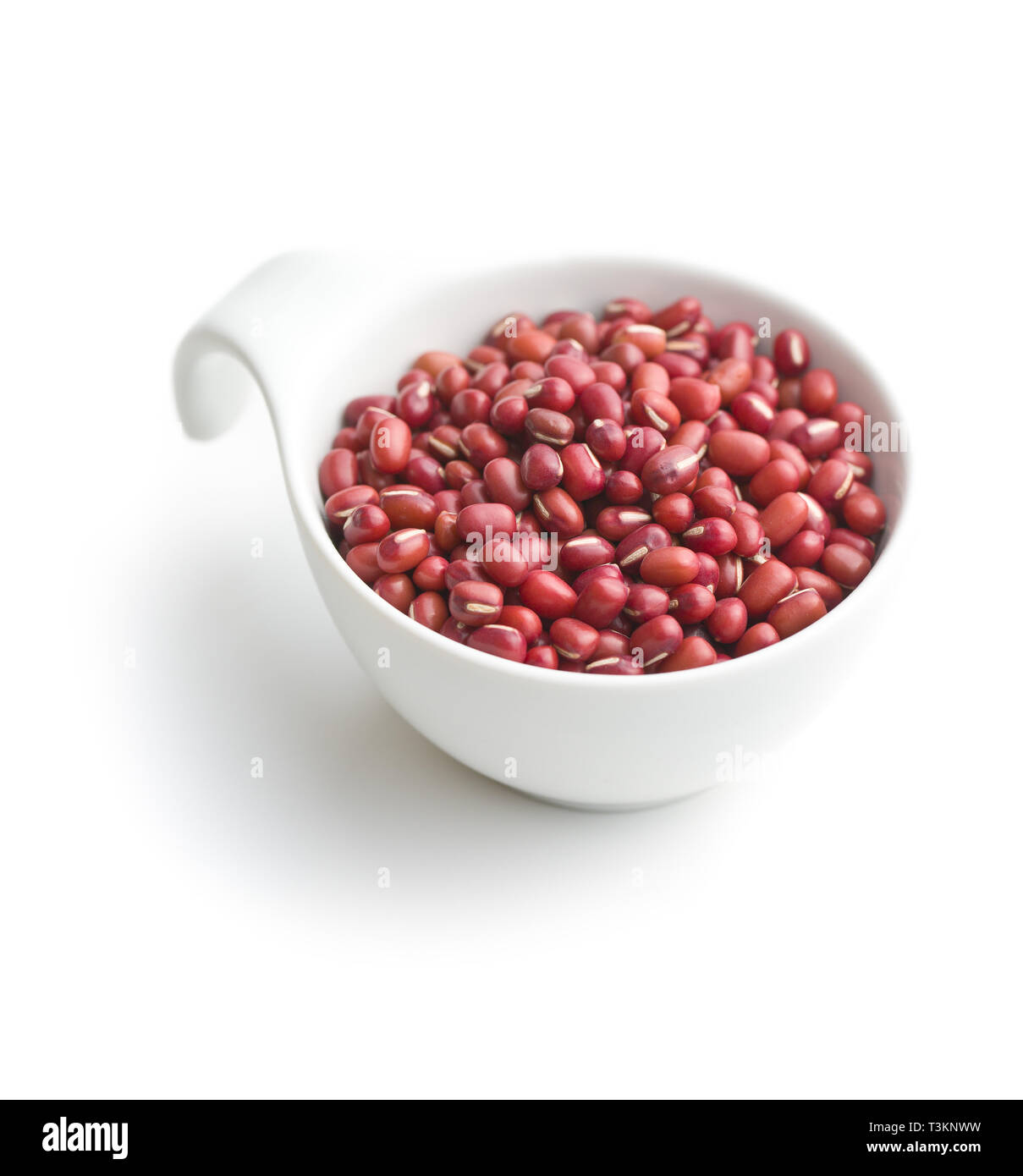 Red adzuki beans in bowl isolated on white background Stock Photo - Alamy