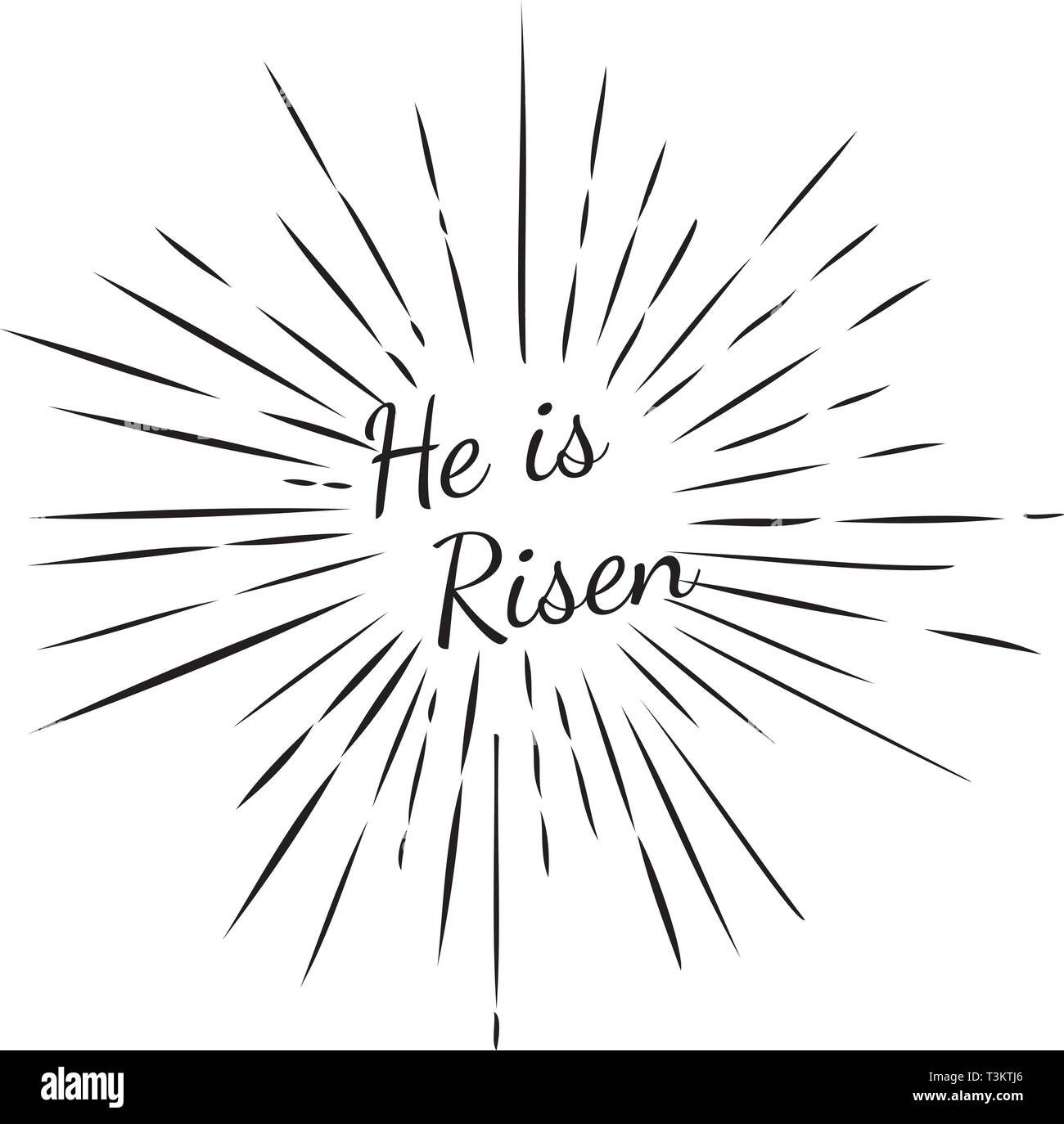 He Is Risen Clip Art Black And White
