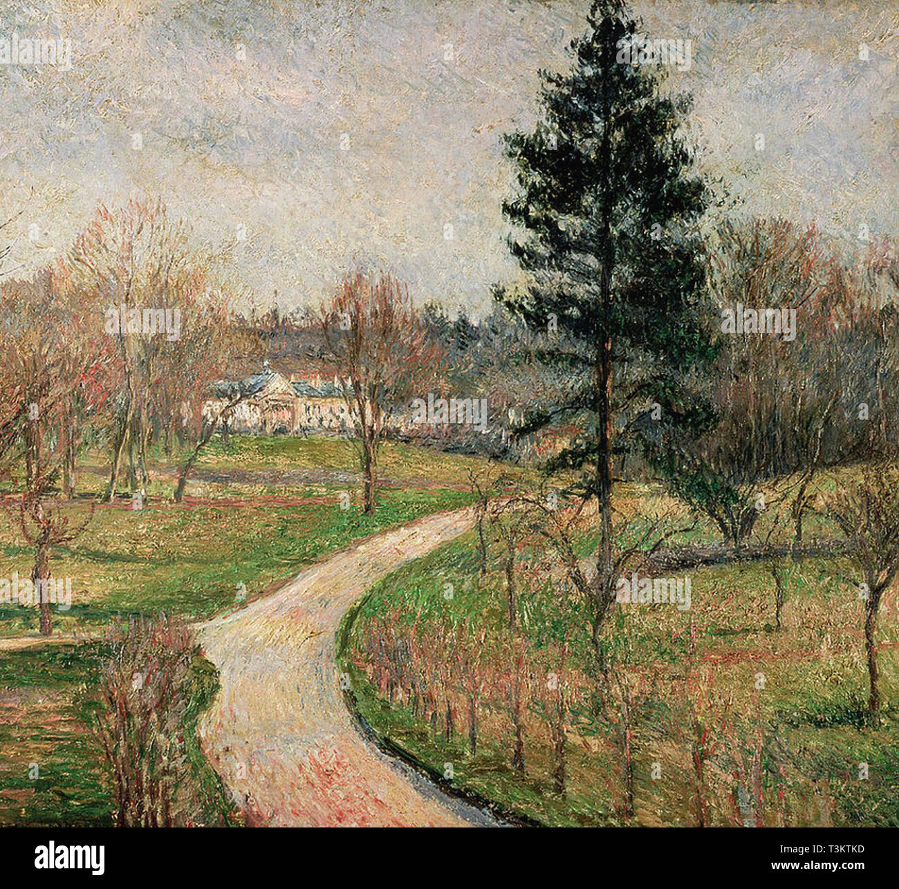 Camille Pissarro (1830 1903) Osny Chateau De Busagny - Private Collection 1884 Stock Photo - Alamy
