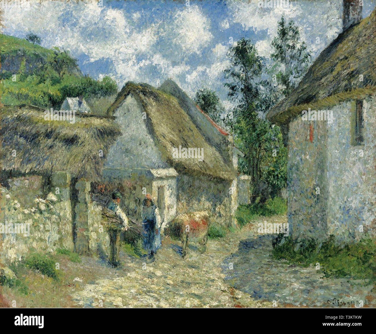 Camille Pissarro (1830 1903) Paved Street At Valhermeil Auvers Sur Oise ...