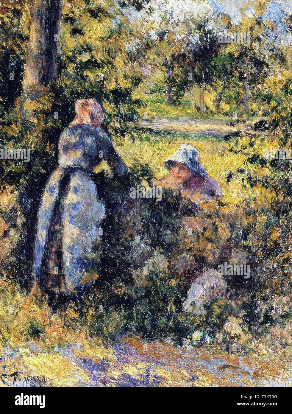 Camille Pissarro (1830 1903) Paysannes Causant - Private Collection ...