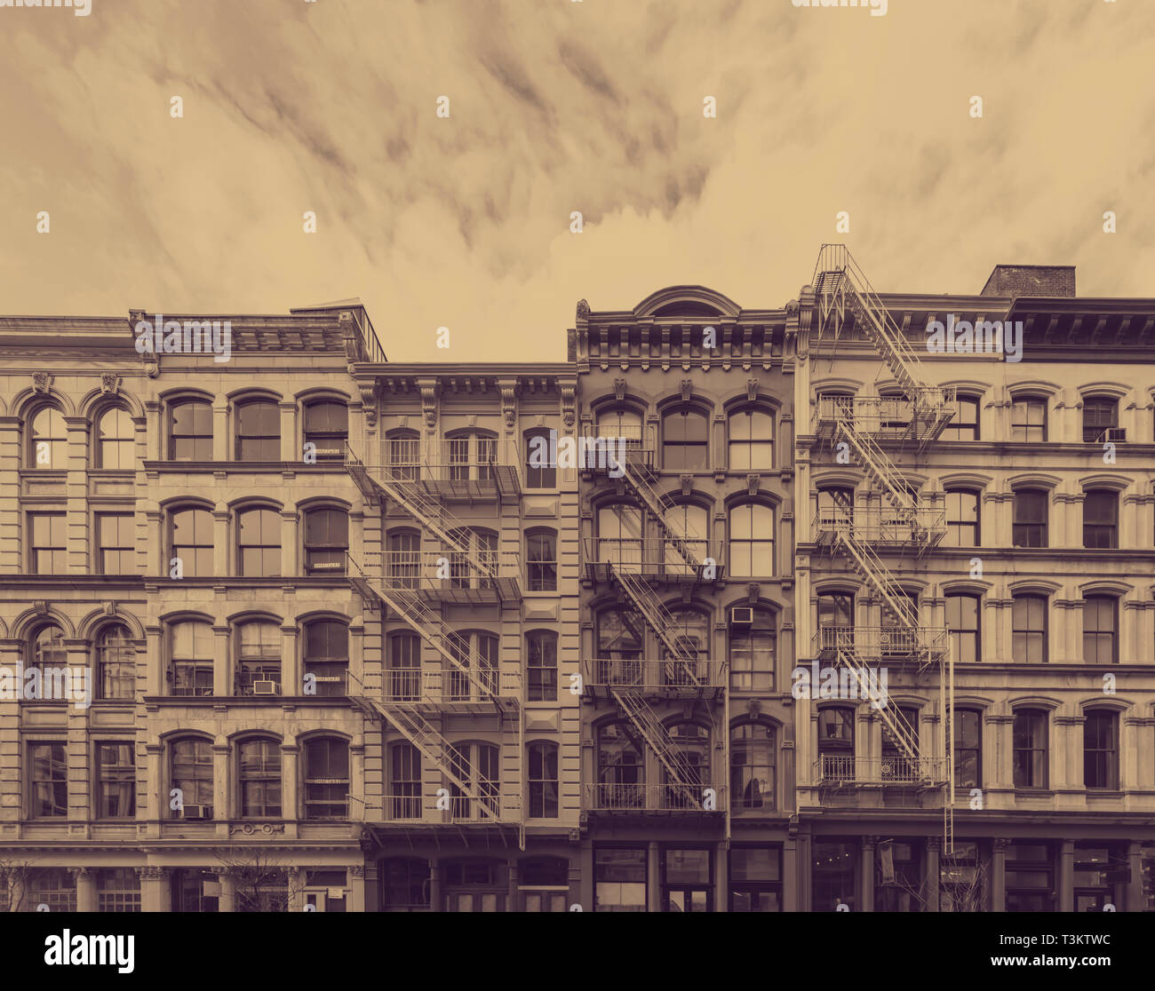 Downtown manhattan new york city antique historic old vintage hi-res ...