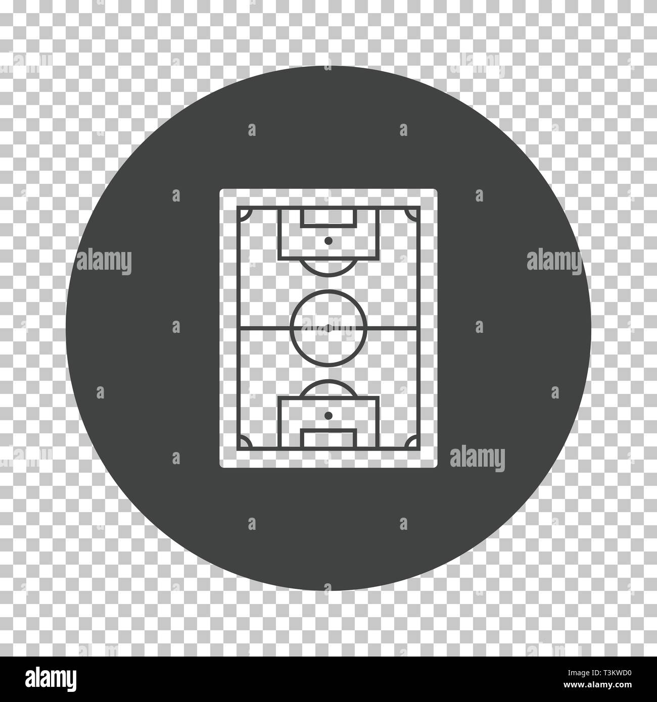 Icon of aerial view soccer field. Subtract stencil design on ...