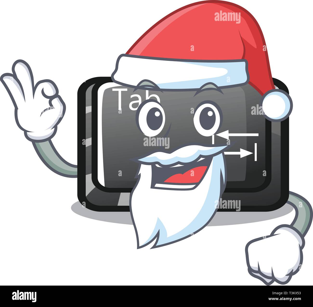 Santa button tab isolated with the mascot Stock Vector Image & Art - Alamy