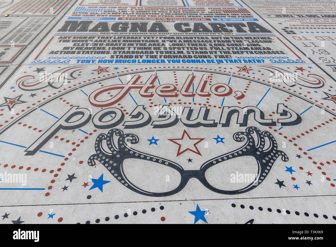 BLACKPOOL, UK - October 21, 2016: The comedy carpet one of Britain's ...