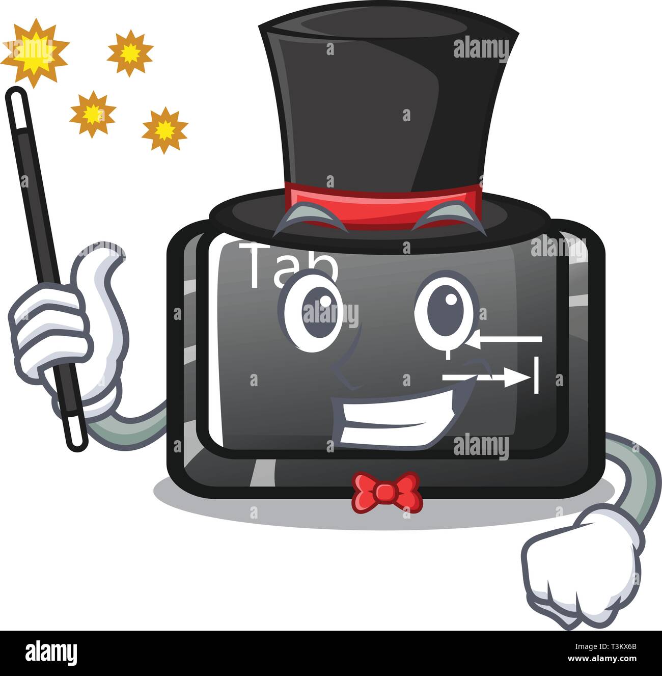 Magician button tab isolated with the mascot Stock Vector Image & Art ...