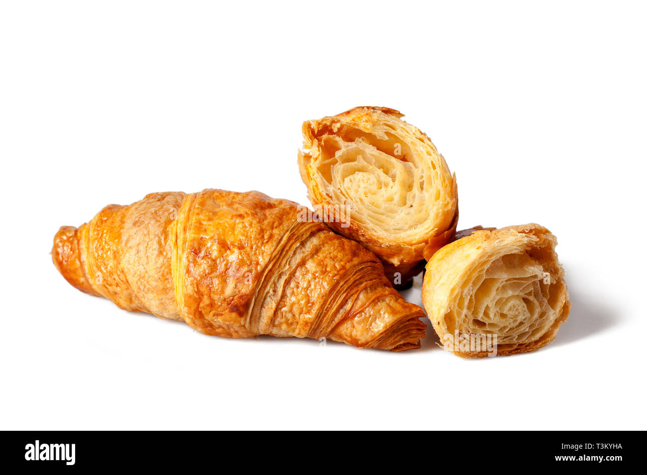 Fresh crust sweet croissant Cut Out Stock Images & Pictures - Alamy