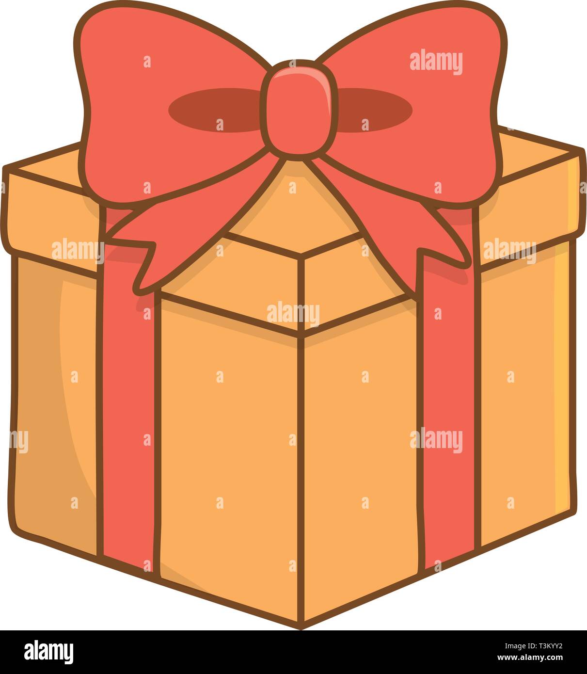 birthday party festive element gift box cartoon vector illustration ...