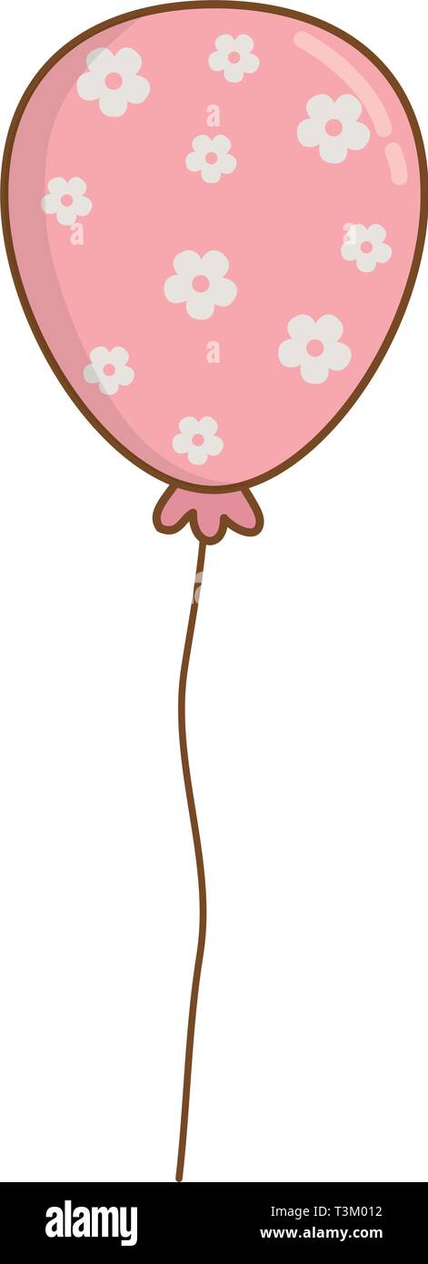 birthday party festive balloon element cartoon vector illustration ...