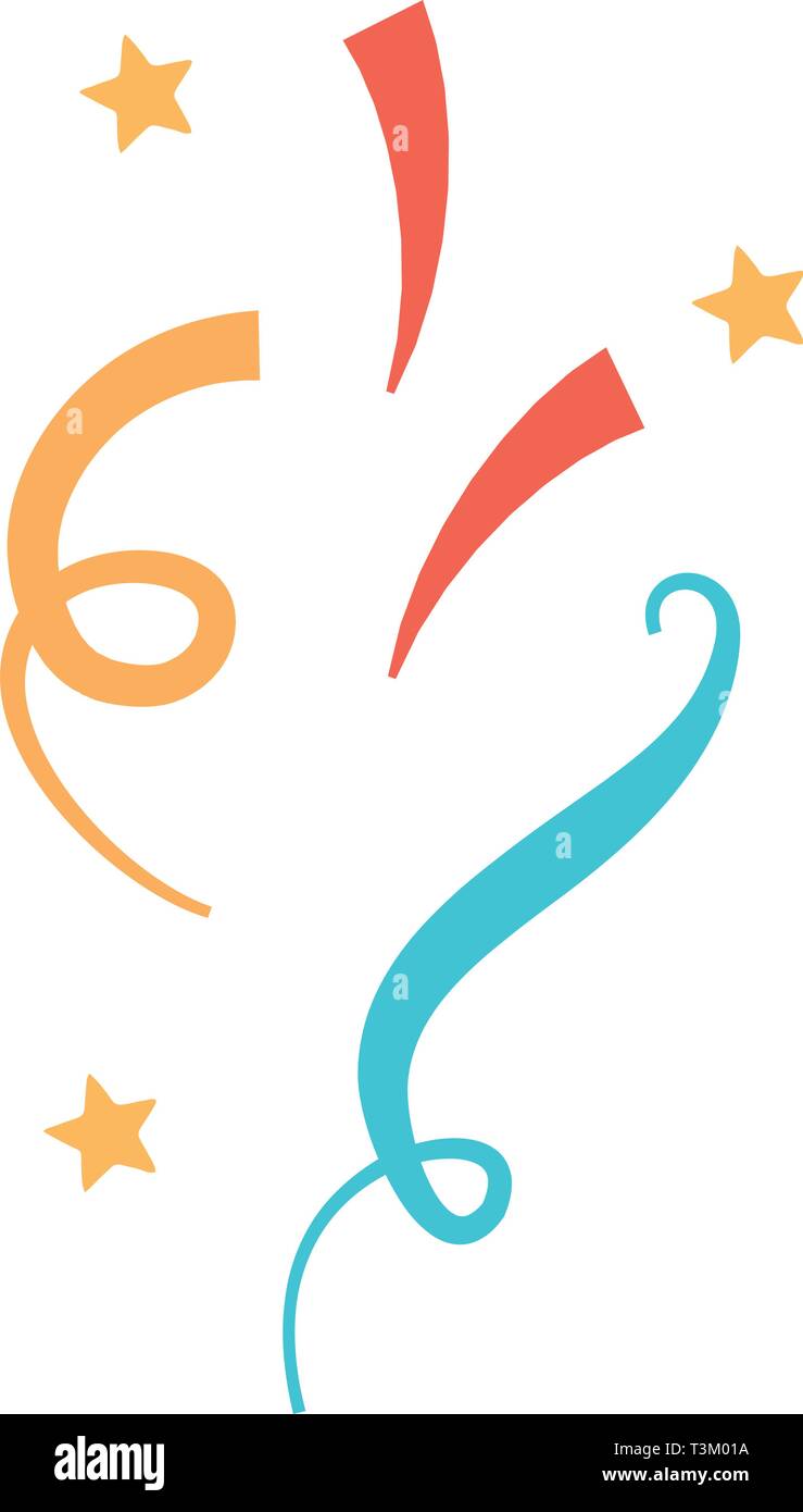 birthday party festive element confetti cartoon vector illustration ...