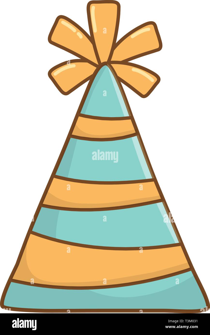 birthday party festive hat element cartoon vector illustration graphic ...