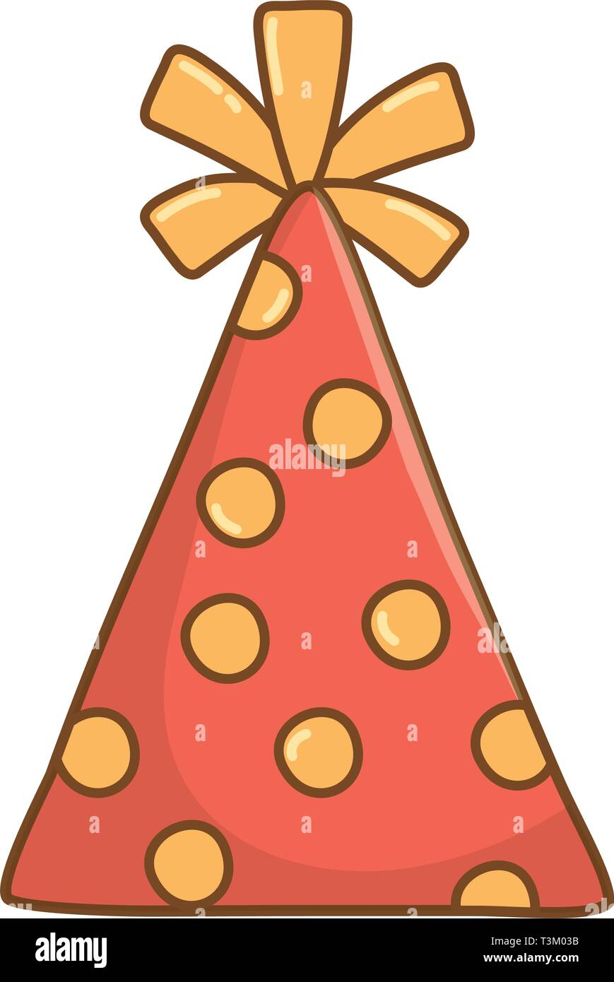 birthday party festive hat element cartoon vector illustration graphic ...