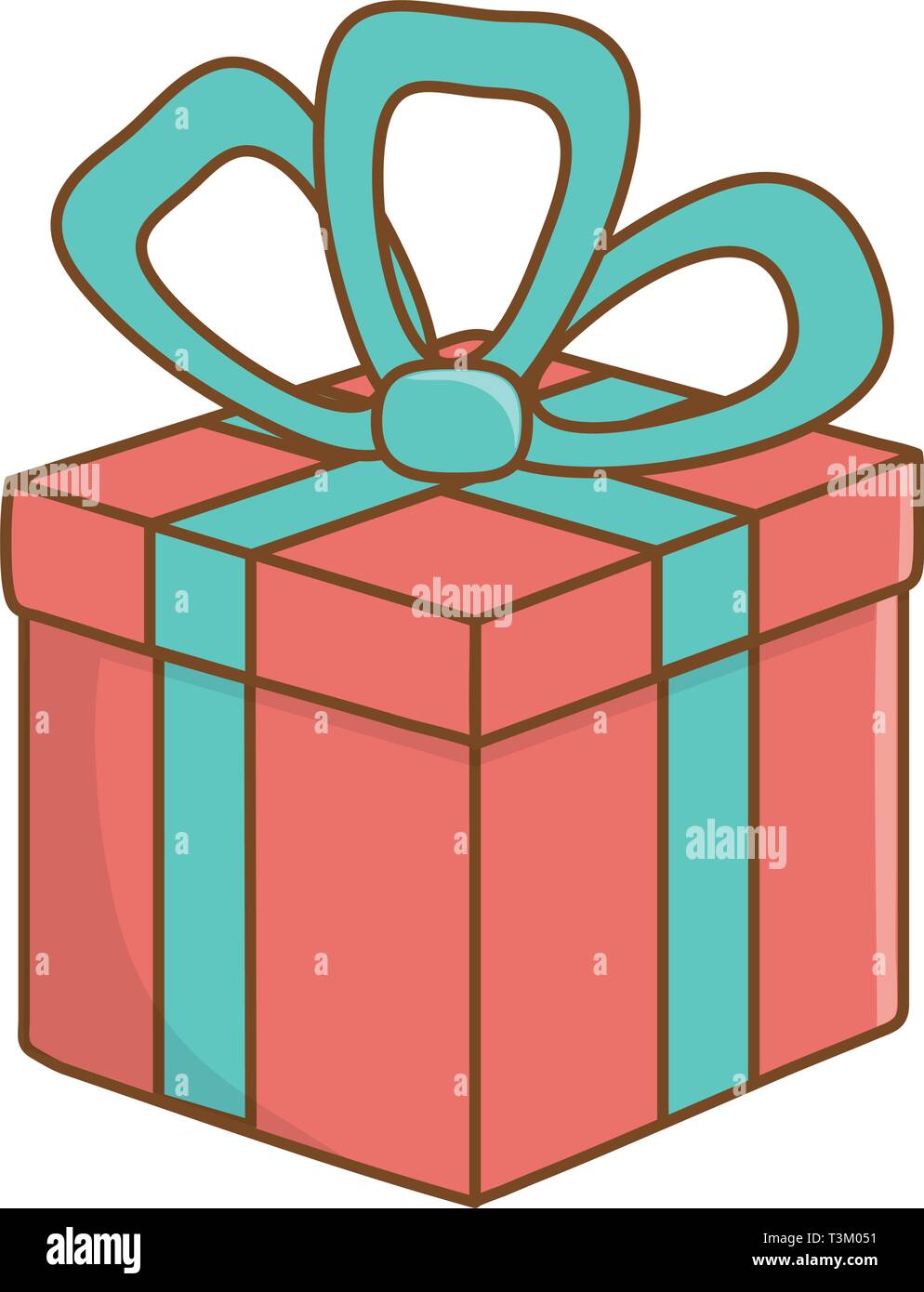 birthday party festive element gift box cartoon vector illustration ...