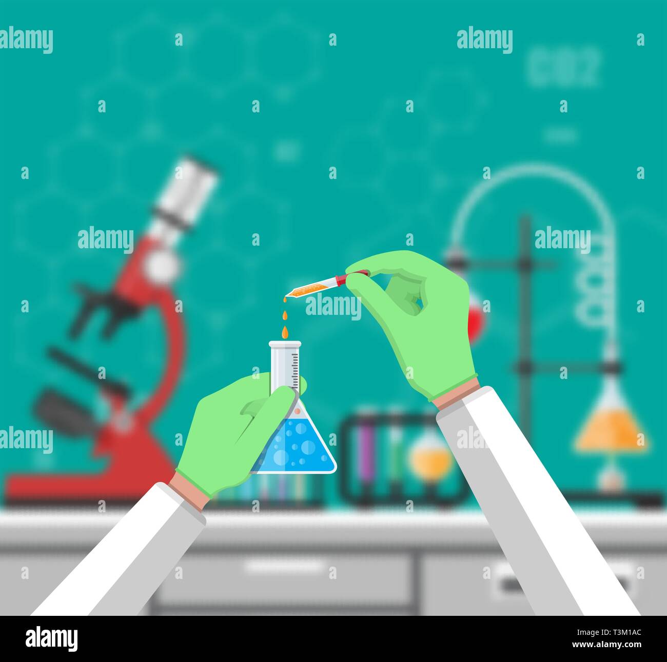 Test tube blur Stock Vector Images - Alamy