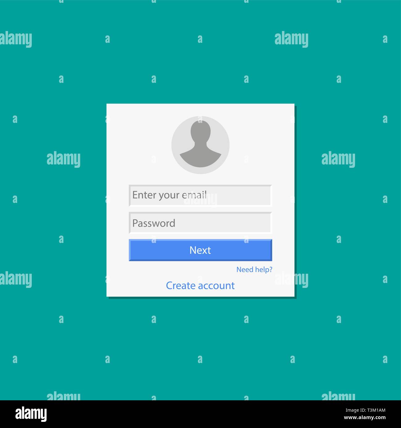 Member login form into account managment page, ui element, web site ...