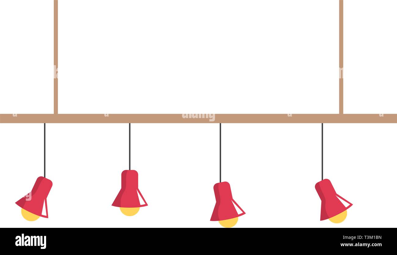 furniture concept element lamps lightbulbs cartoon vector illustration ...