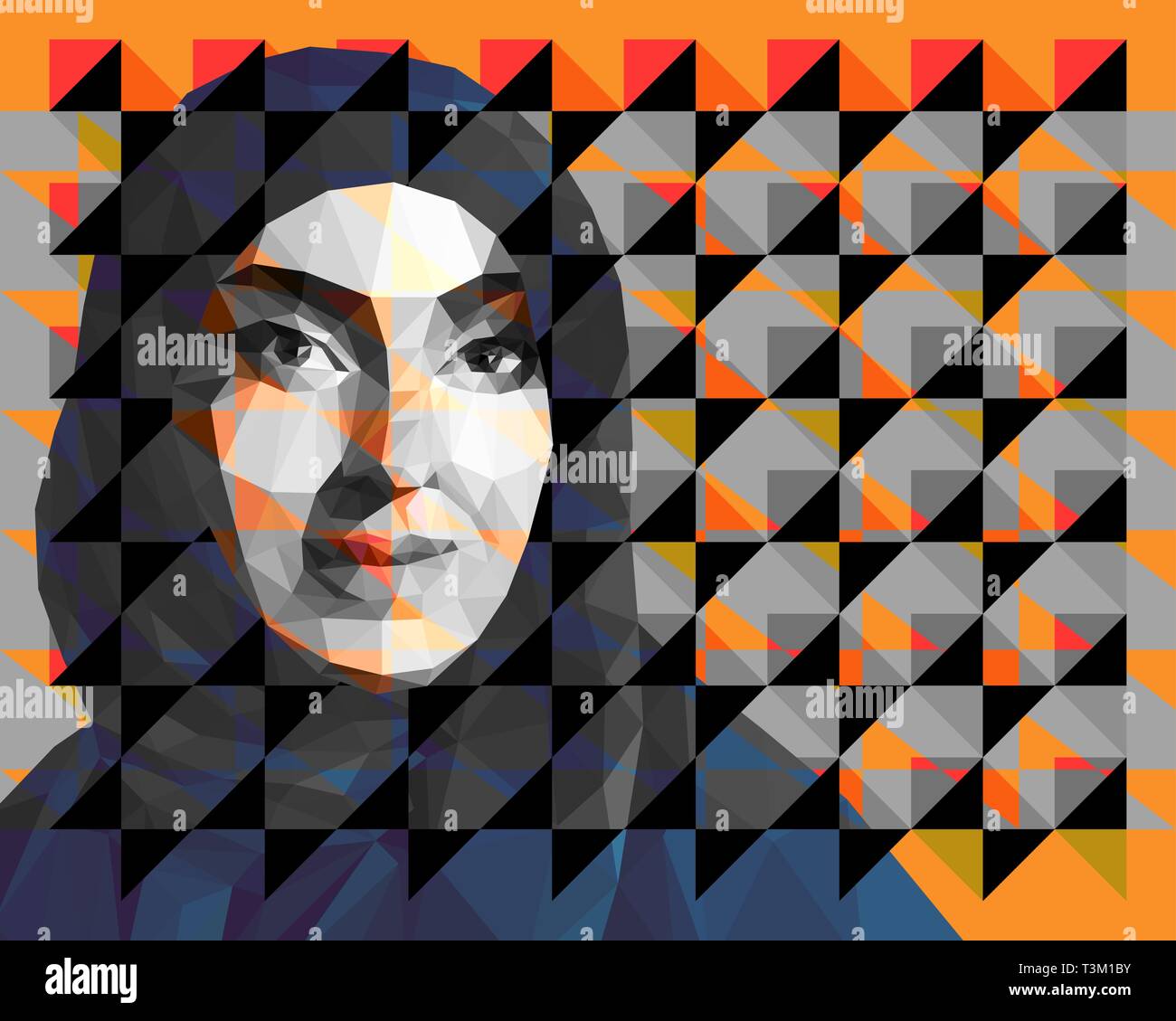 Portrait poster black woman Stock Vector Images - Alamy