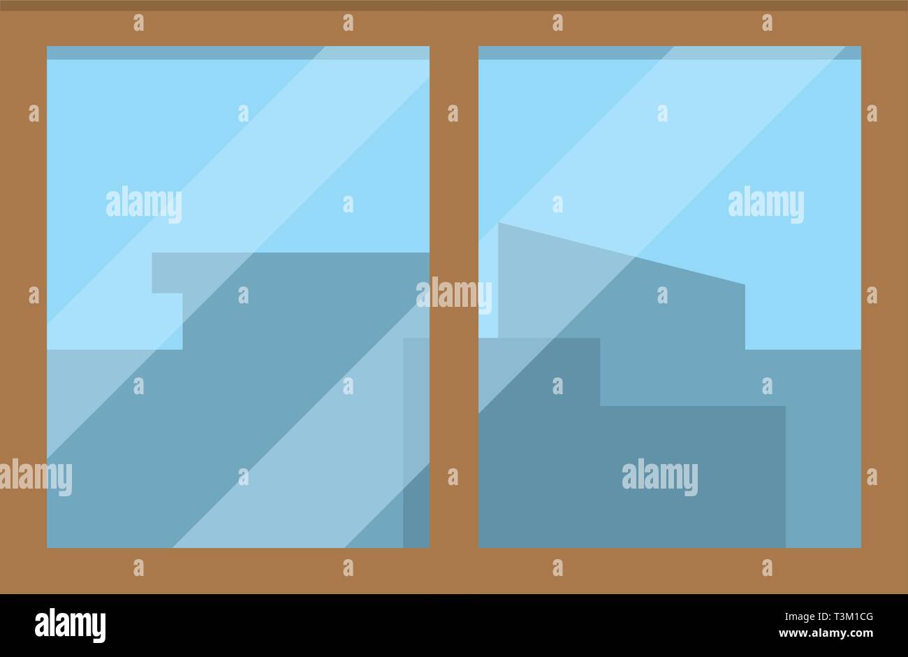 furniture concept element window view cartoon vector illustration ...